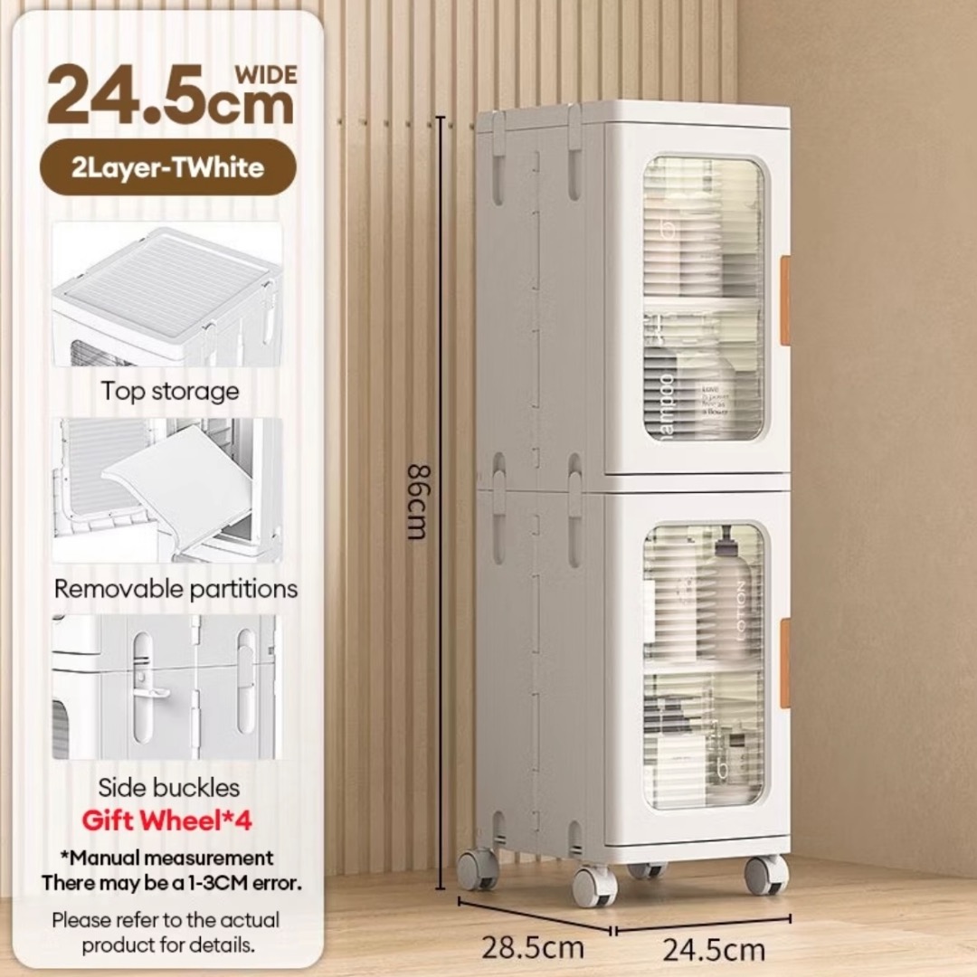 Rolling Storage Cabinet | Kitchen Wheeled Cabinet | Stackable Plastic ...