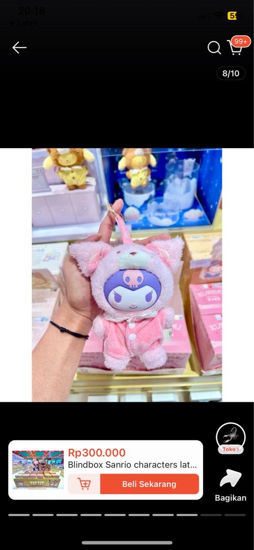 Sanrio Peach Berry - Kuromi Pink, Toys & Collectibles, Mainan di Carousell