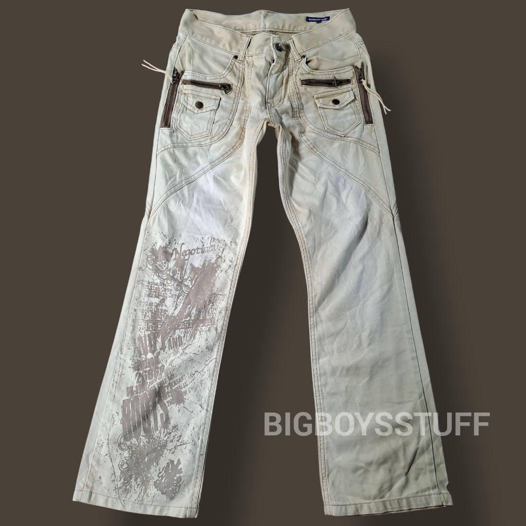 Semantic Design Graphic Pri nted Flare Jeans NOT comme des garcons ...