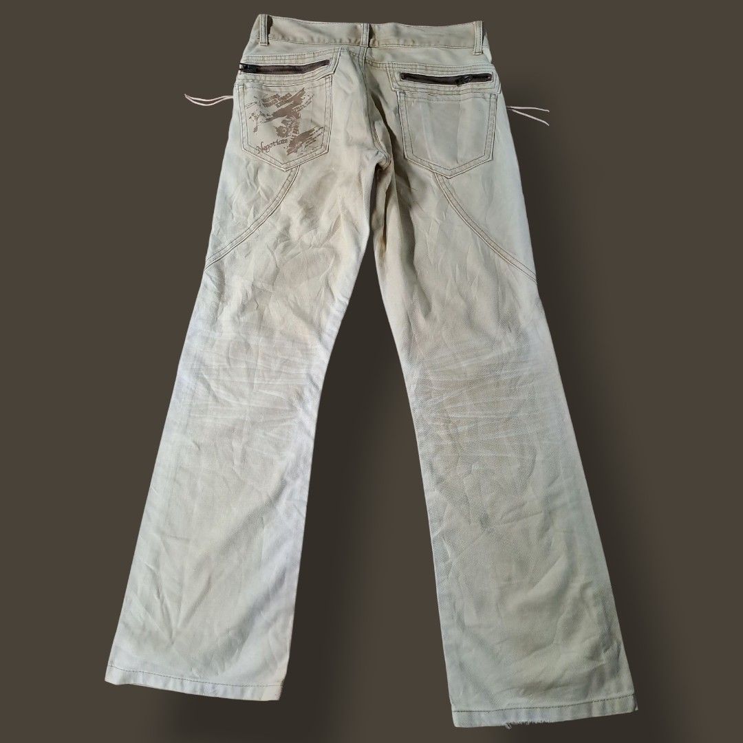 Semantic Design Graphic Pri nted Flare Jeans NOT comme des garcons ...