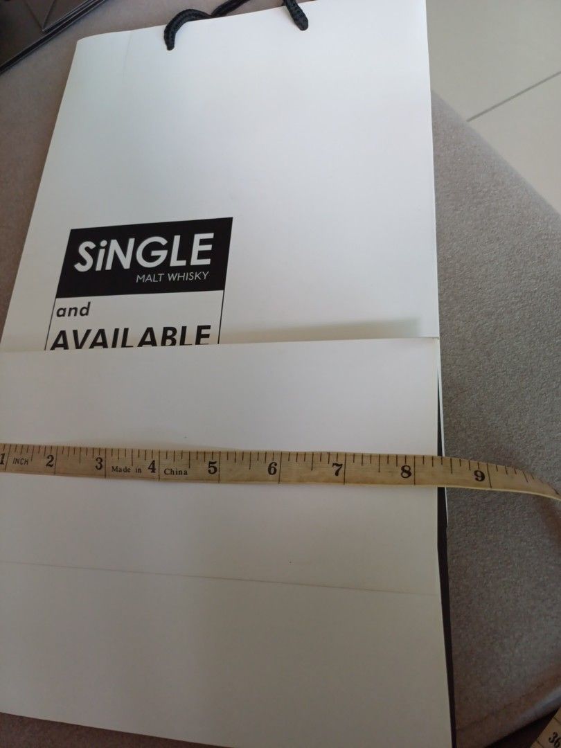 Single and Available Malt Whisky White Luxury Thick Paperbag, Hobbies ...