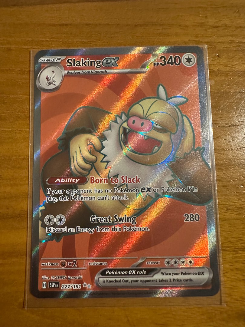 Slaking GX Pokemon Card, Hobbies & Toys, Toys & Games on Carousell
