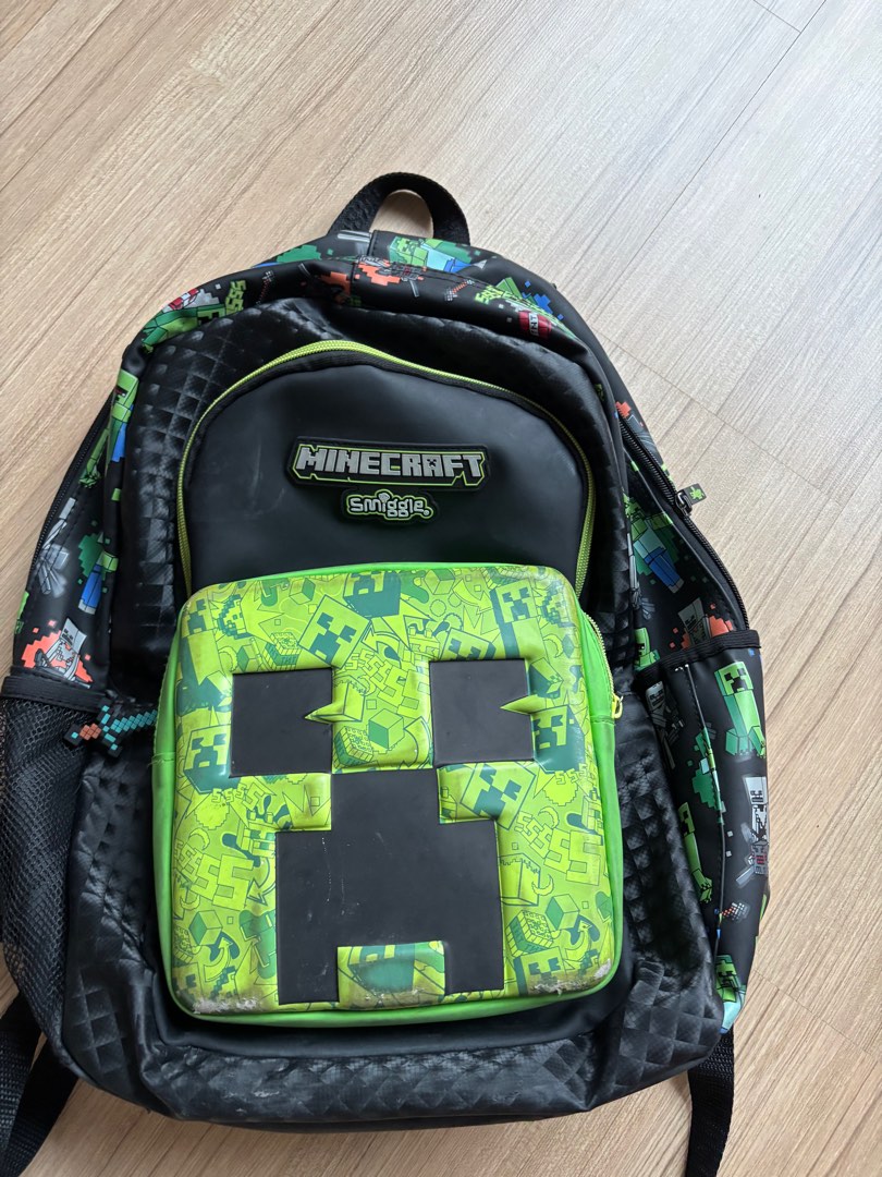 Smiggle Minecraft classic backpack, Men's Fashion, Bags, Backpacks on ...