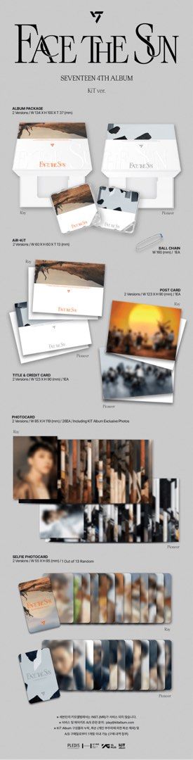 svt 4TH ALBUM 'Face the Sun' RAY KiT ver., Hobbies & Toys, Collectibles ...