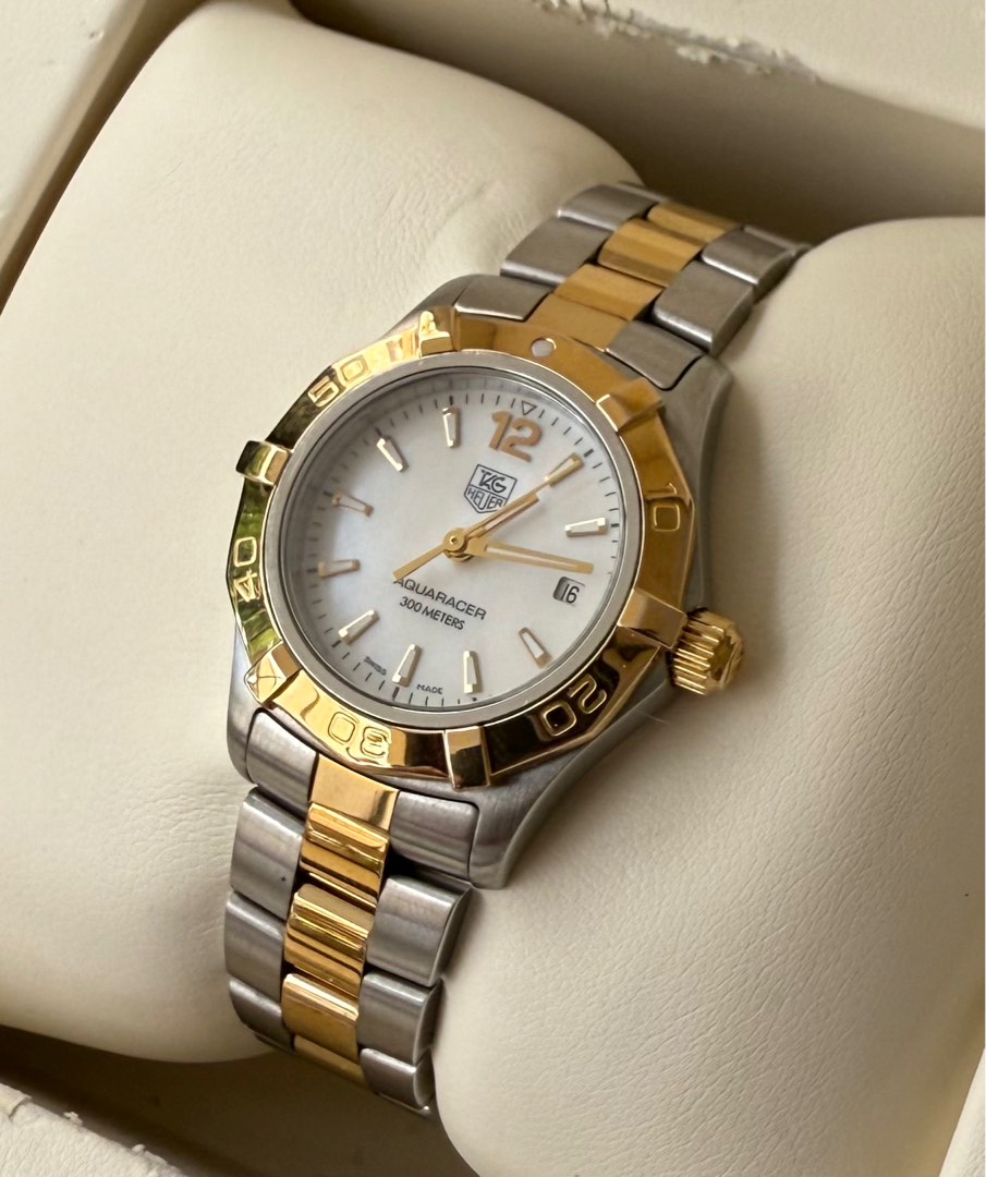 Tag heuer Aquaracer Two Tone Mother of Pearl, Women's Fashion, Watches ...