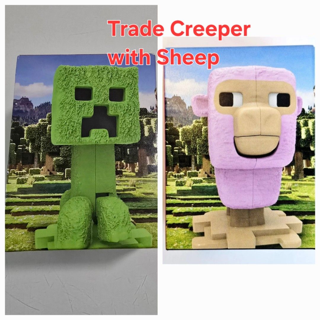 (Trade) McDONALD'S Happy Meal Toys MINECRAFT Creeper with PINK SHEEP, Hobbies & Toys, Toys ...