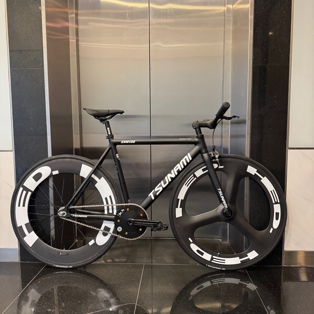 Tsunami fixie/frame set $330/complete bike $659/carbon wheel/alloy bike ...