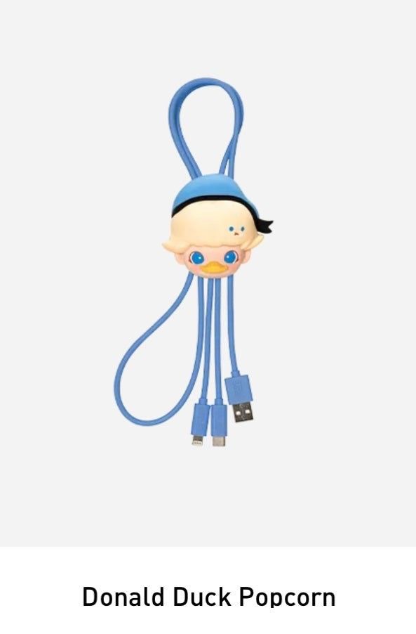 Wts wtt Disney dimoo Donald Duck Popcorn 2 in 1 charging cable popmart ...