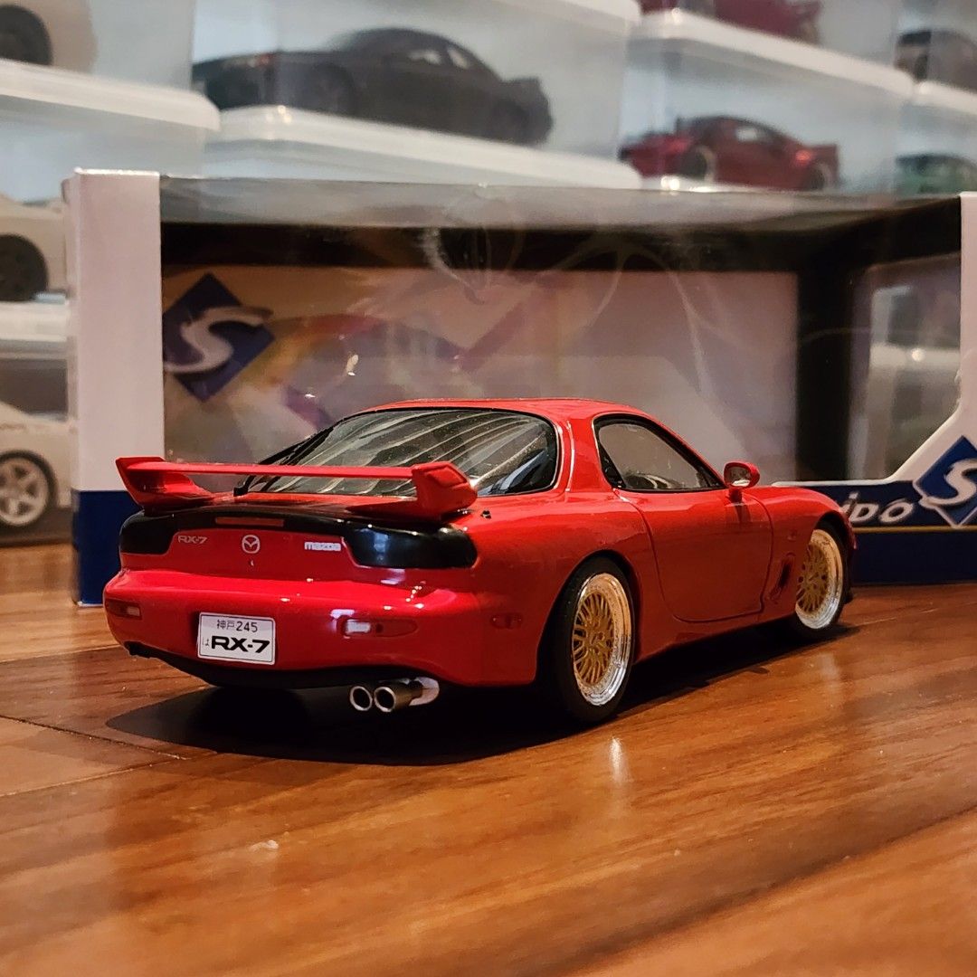 1/18 Mazda RX7 FD3S Red Solido, Hobbies & Toys, Toys & Games on Carousell