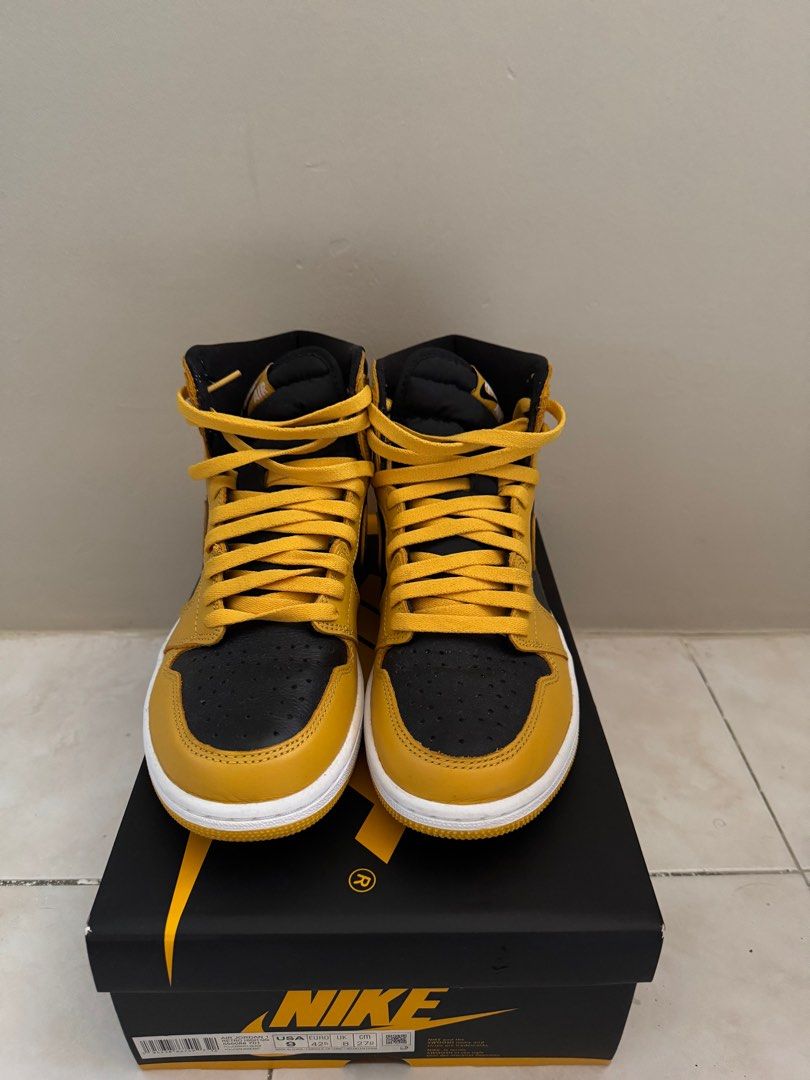 Air Jordan 1 high pollen, Men's Fashion, Footwear, Sneakers on Carousell