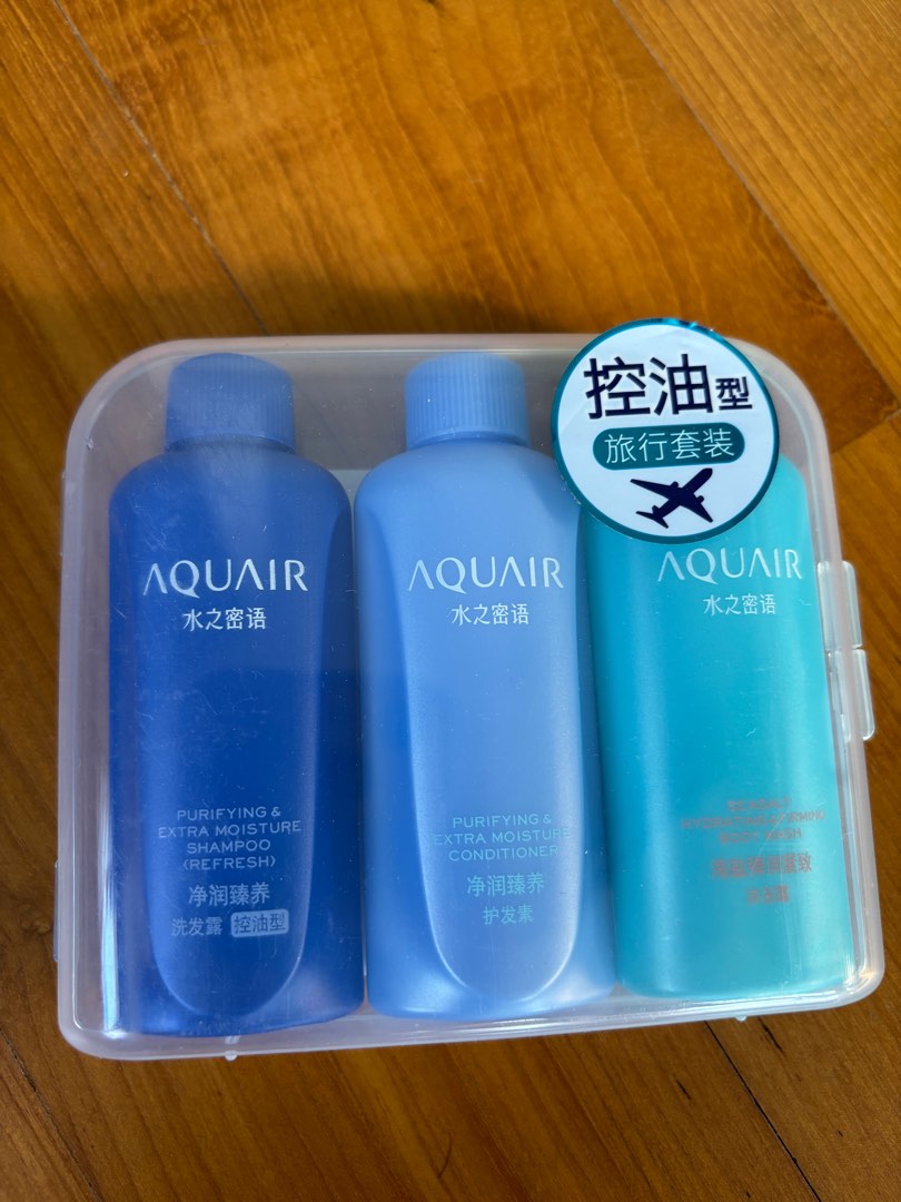 Aquair shampoo conditioner body wash travel Trial Kit, Beauty ...