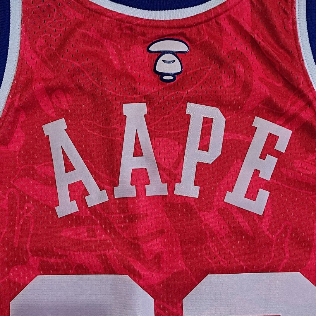 Bape a bathing ape camo aape x mitchell & ness nba all star jersey ...