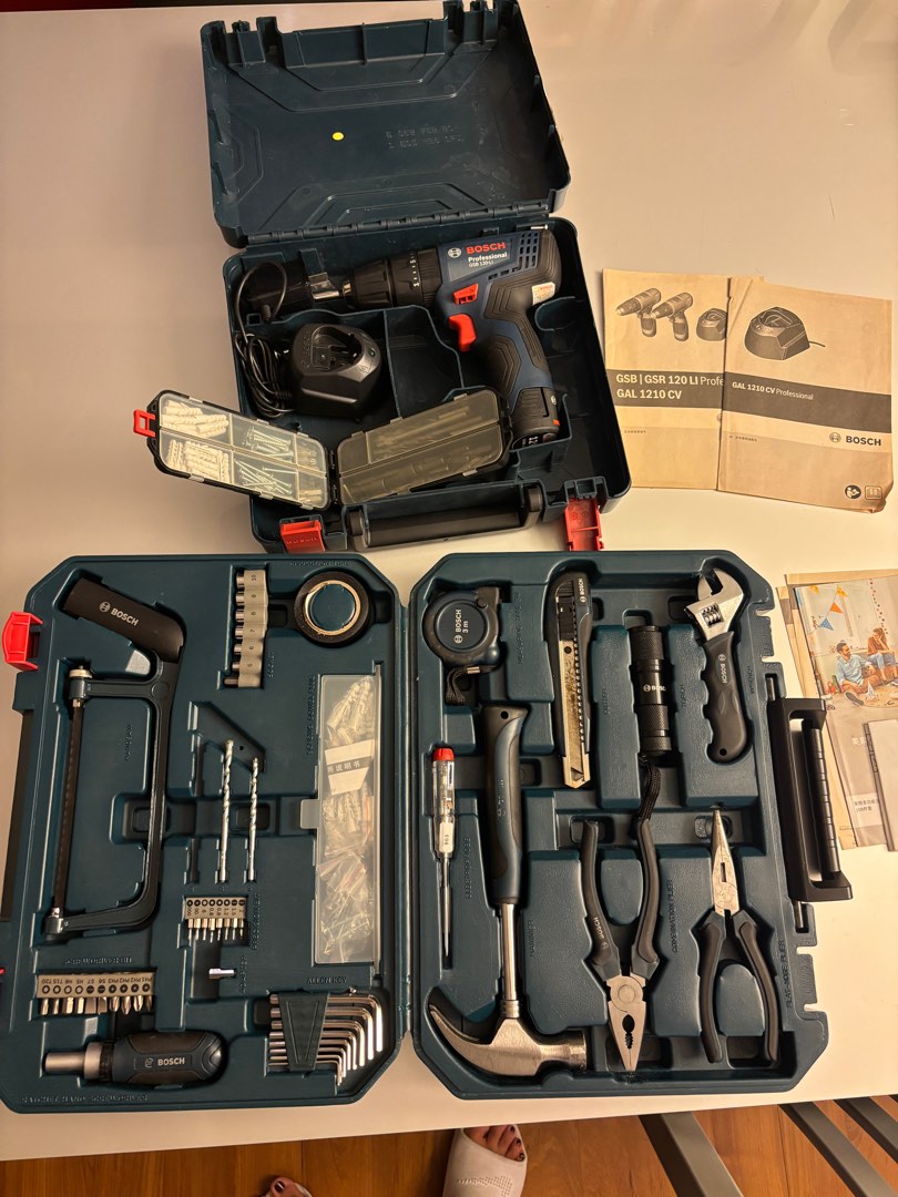 bosch drill Gsb 120-Li tool box, Furniture & Home Living, Home ...