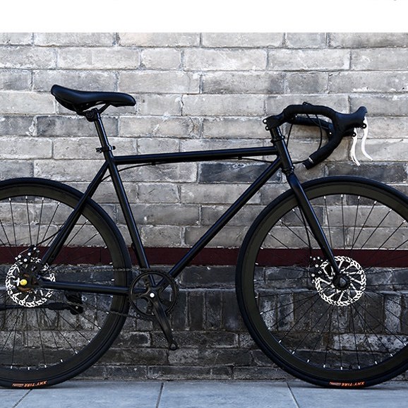 Brand New DIY Black Mechanical Brakes Fixie Road Bike 26 Inch, Sports ...