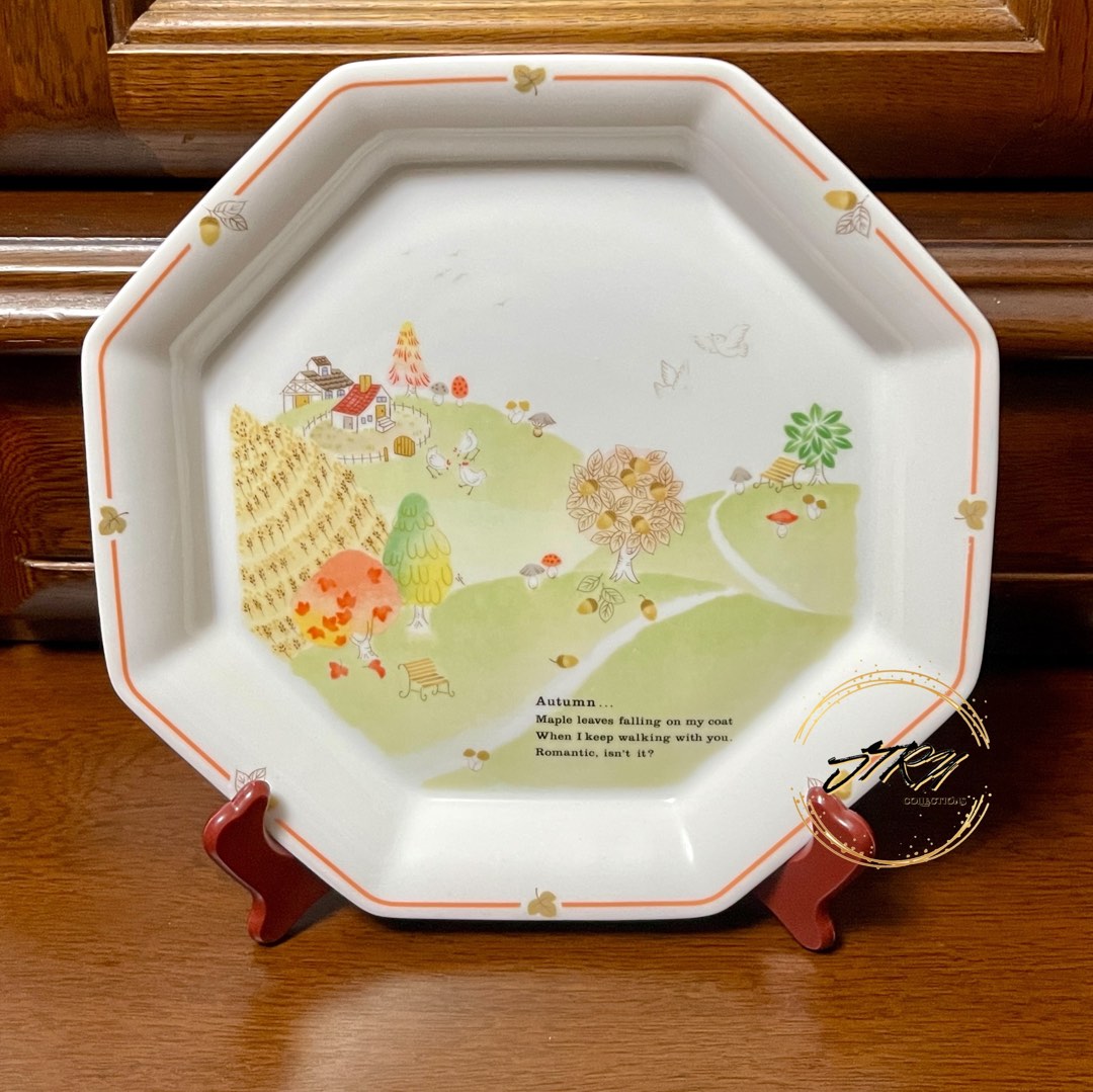 BRANDED JAPAN VINTAGE NARUMI AUTUMN PORCELAIN CERAMIC PLATE, Furniture ...