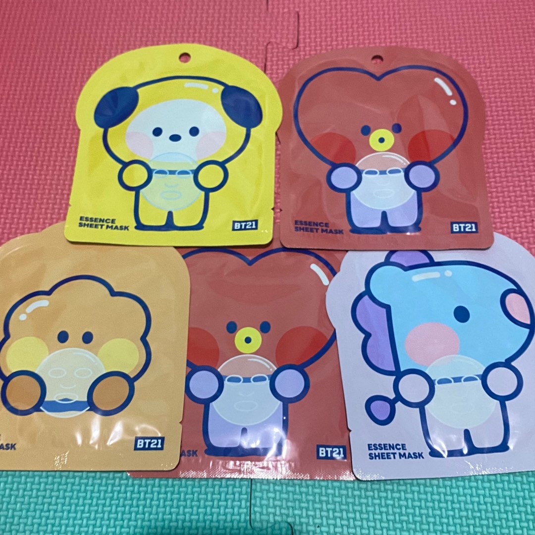 BT21 Face Essence Sheet Mask, Beauty & Personal Care, Face, Face Care ...