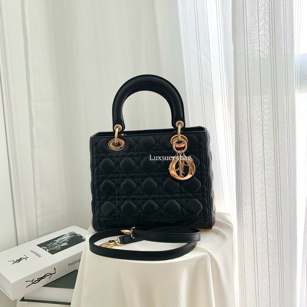 CD LD medium black GHW, Luxury, Bags & Wallets on Carousell
