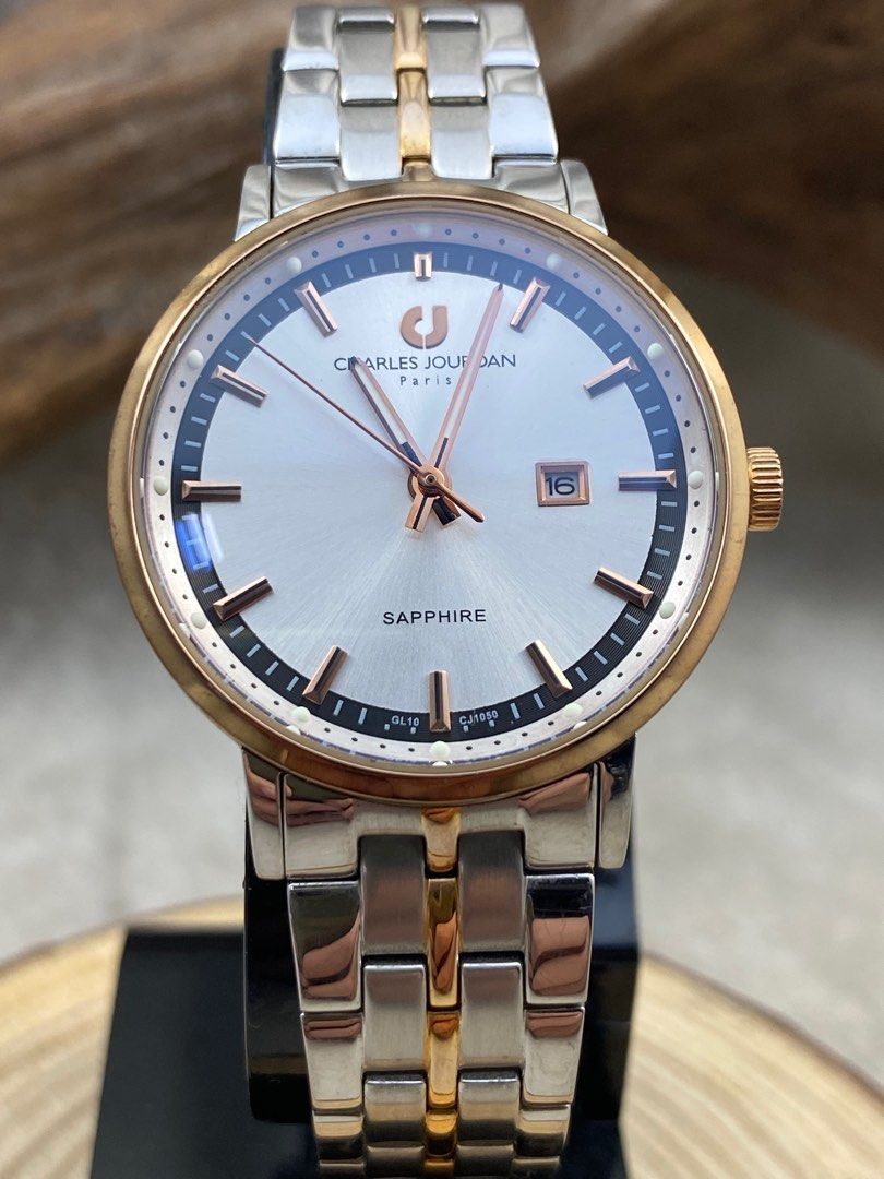 CHARLES JOURDON CJ1050 2TONE WATCH!, Men's Fashion, Watches ...
