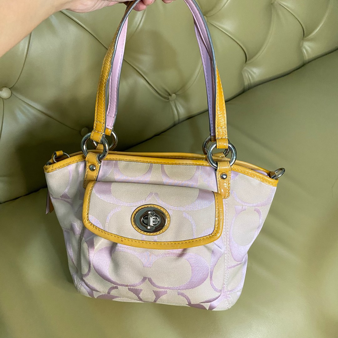 Coach mini tote with sling, Luxury, Bags & Wallets on Carousell