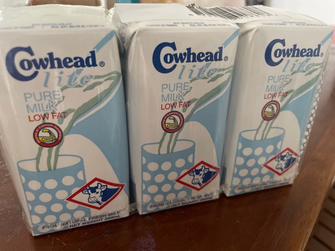 Cowhead UHT Low Fat Milk carton - 200ml x 24 pkt, Food & Drinks, Other ...