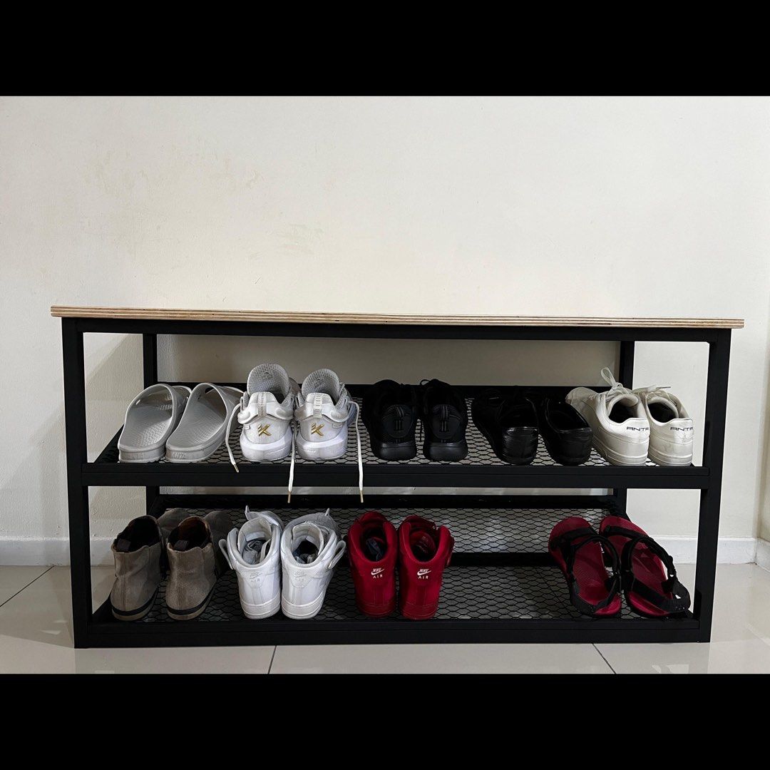 CUSTOM | Iron Shoe Rack, Furniture & Home Living, Furniture, Shelves ...