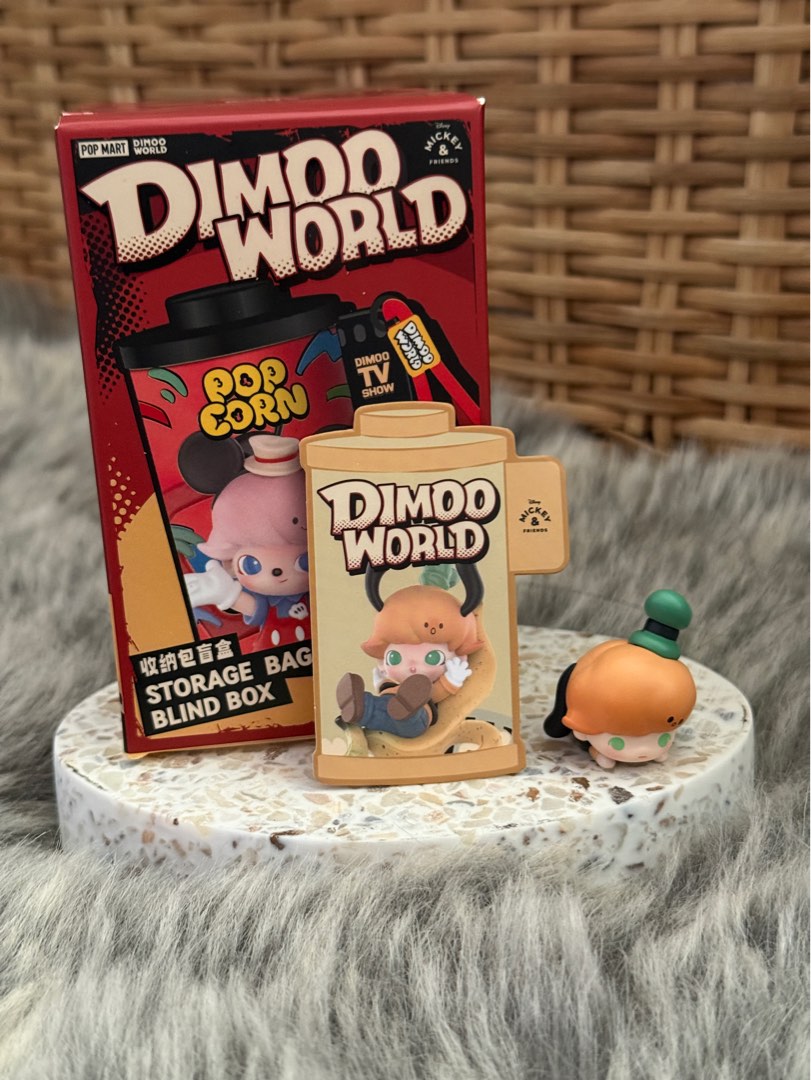 Dimoo x Disney storage bag - Goofy & free 1 popbean, Hobbies & Toys ...