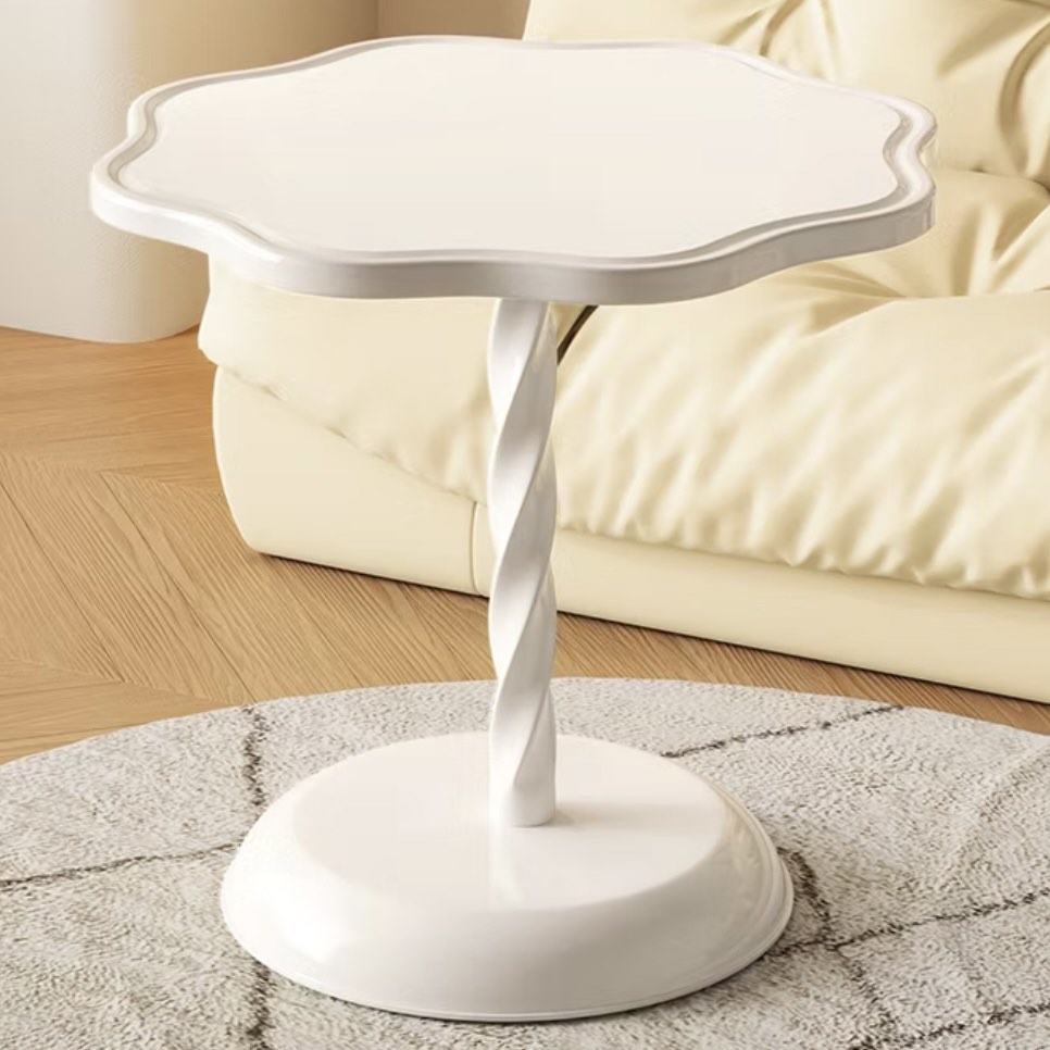 Flower Shaped Tea Table | Petal Edge Coffee Table | Spiral Leg Bedside ...
