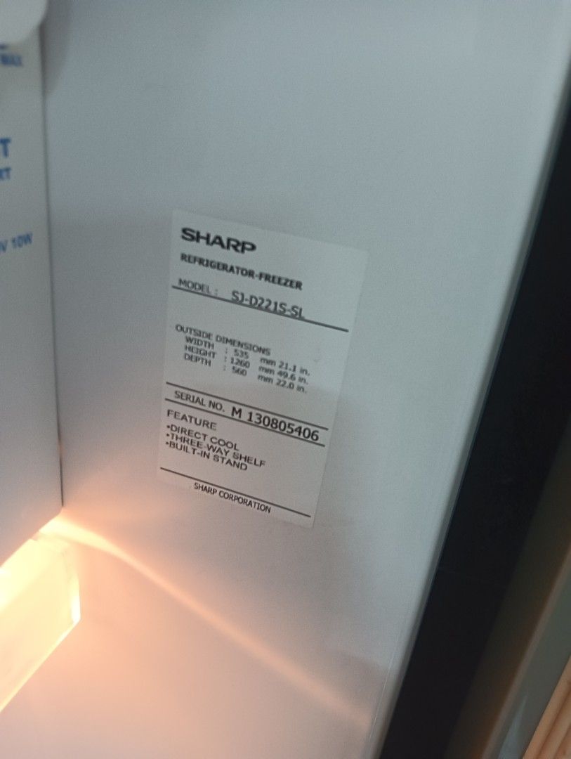 Fridge Single Door Sharp, TV & Home Appliances, Kitchen Appliances ...
