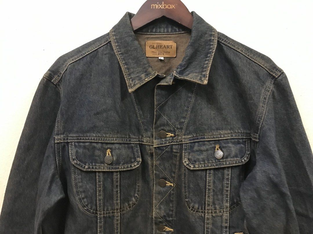 GL HEART Denim Trucker Jacket, Men's Fashion, Coats, Jackets and ...