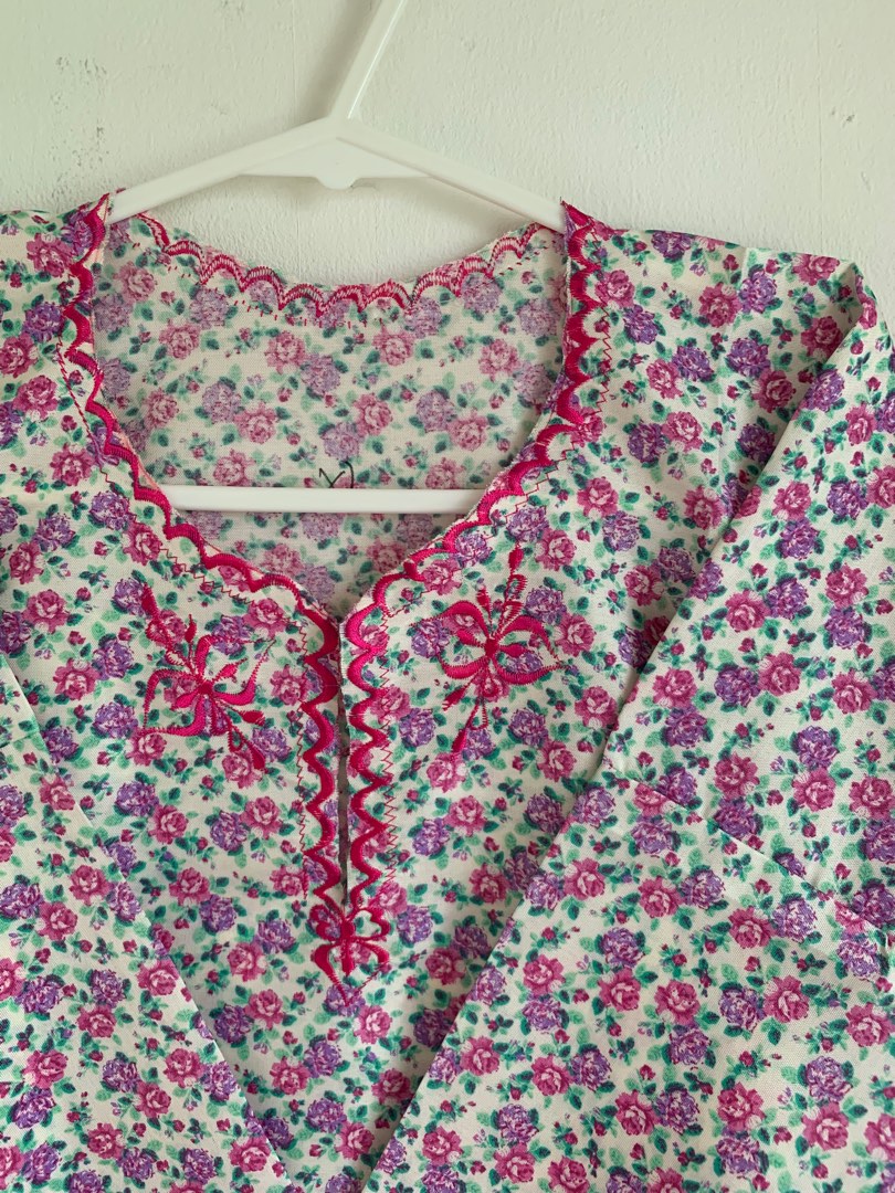 GORGEOUS English Vibe Baju Opah [Vanilla], Women's Fashion, Tops ...