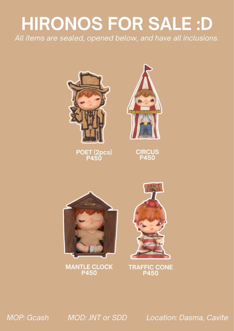 Hirono shelter poet, mantle clock, circus, traffic cone, Hobbies & Toys ...