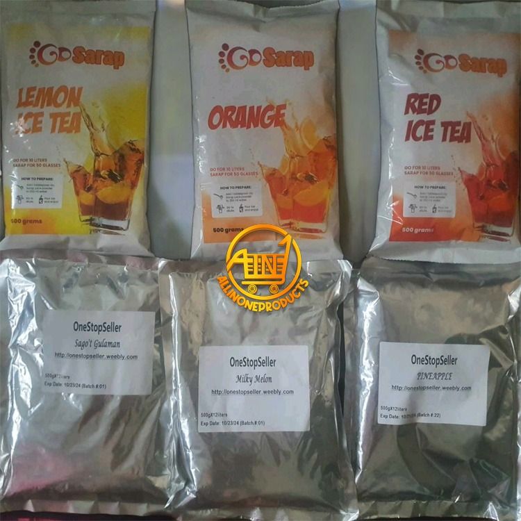 House blend Lemon Iced Tea & Red Iced Tea & Blue Lemonade Juice Powder ...