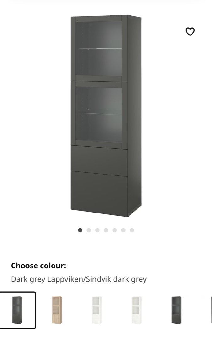Ikea Besta dark grey cabinet for sale, Furniture & Home Living ...
