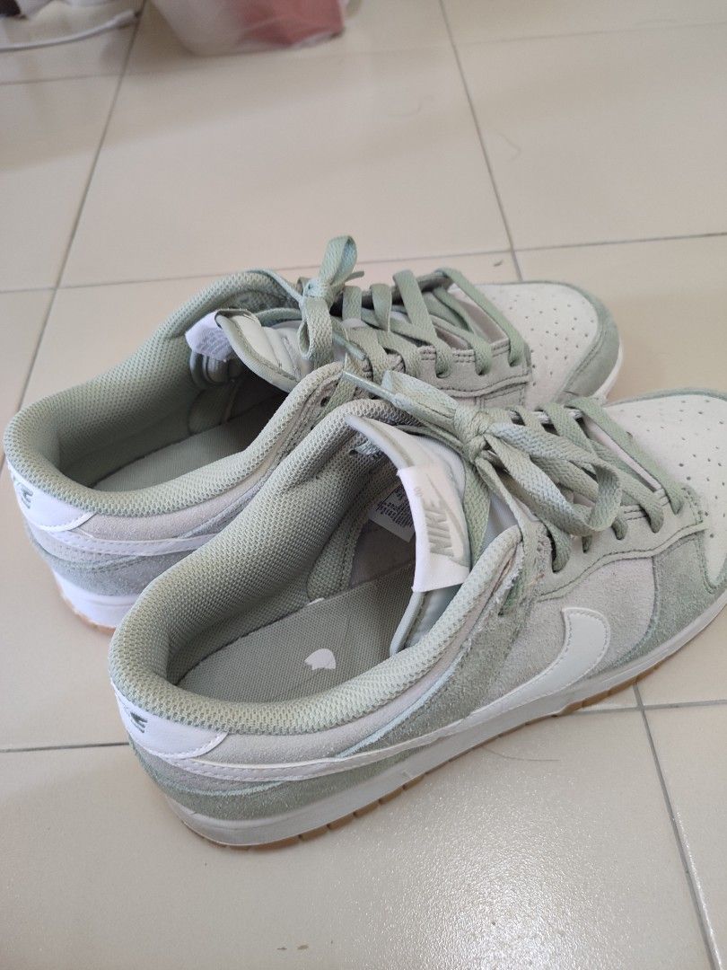 Jade Green Nike Dunk Low Retro SE Suede, Men's Fashion, Footwear ...