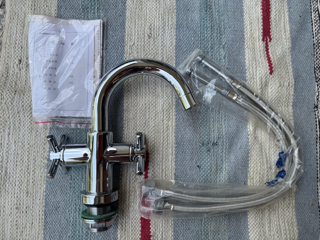 Jomoo faucet with hot and cold with with vhorse tube, Stainless steal ...