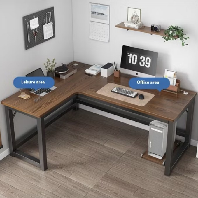 L Shaped Laptop Desk | Corner Computer Table | Study Writing Desk With ...