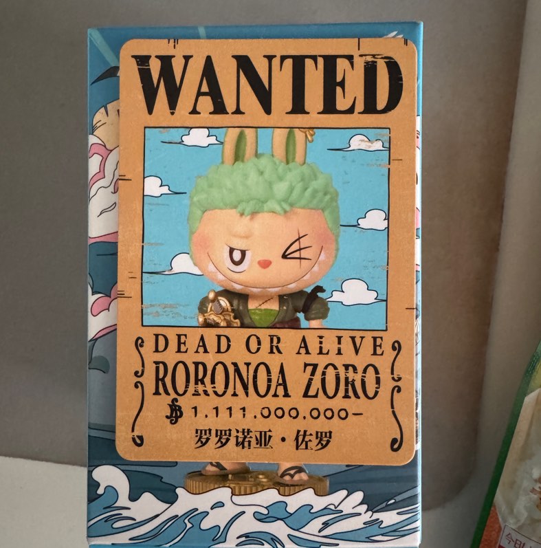 Labubu One Piece | Zoro, Hobbies & Toys, Toys & Games on Carousell