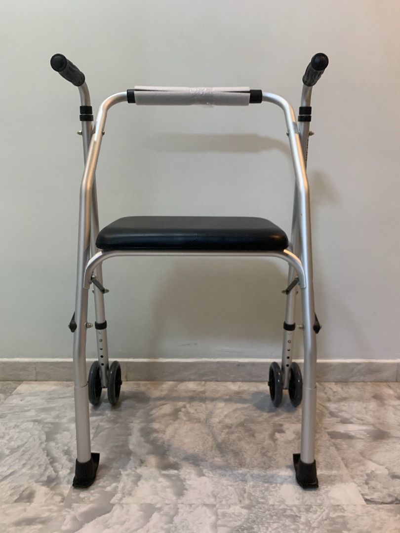 Light Foldable Walking Frame with Seat with Versatile Leg Options ...