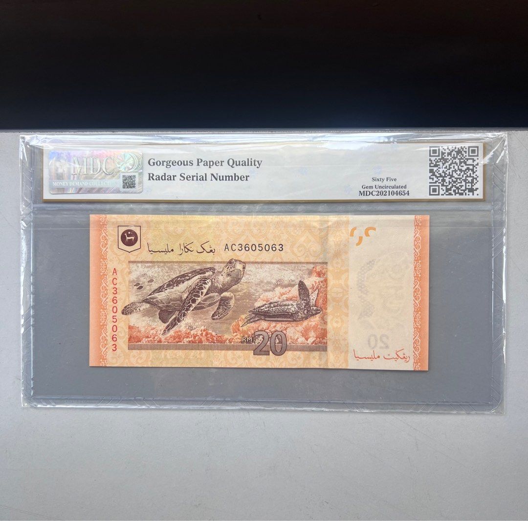 Malaysia RM20 Radar S/N AC 3605063 Zeti Aziz 65gpq, Hobbies & Toys ...