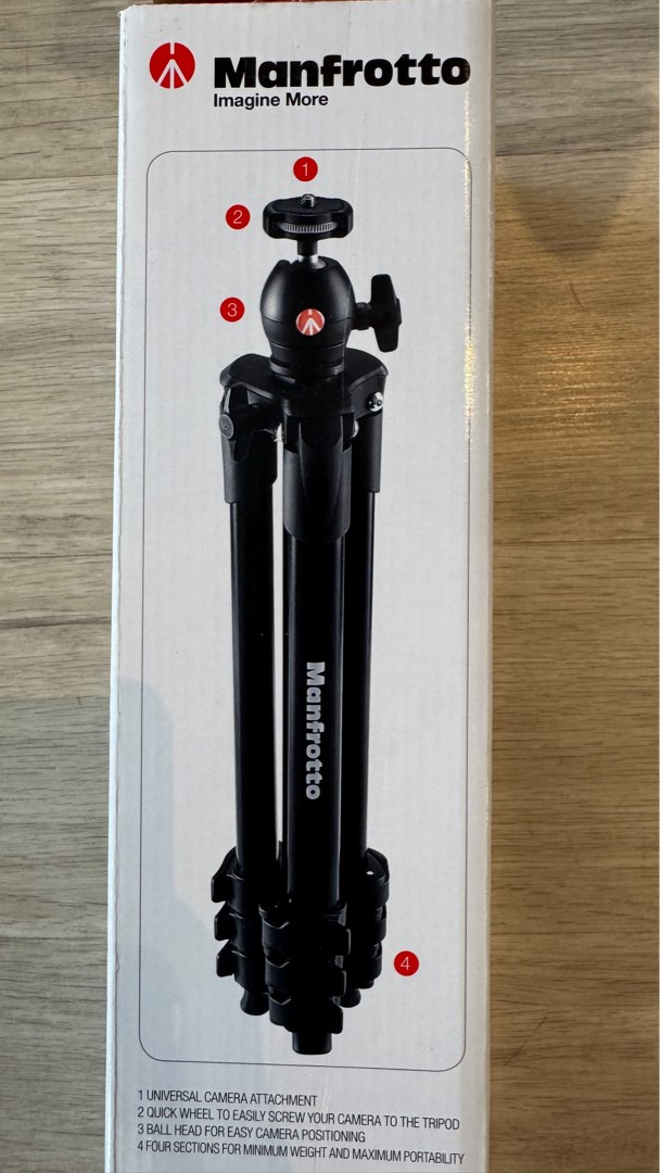 Manfrotto Compact Light Tripod, Photography, Photography Accessories ...