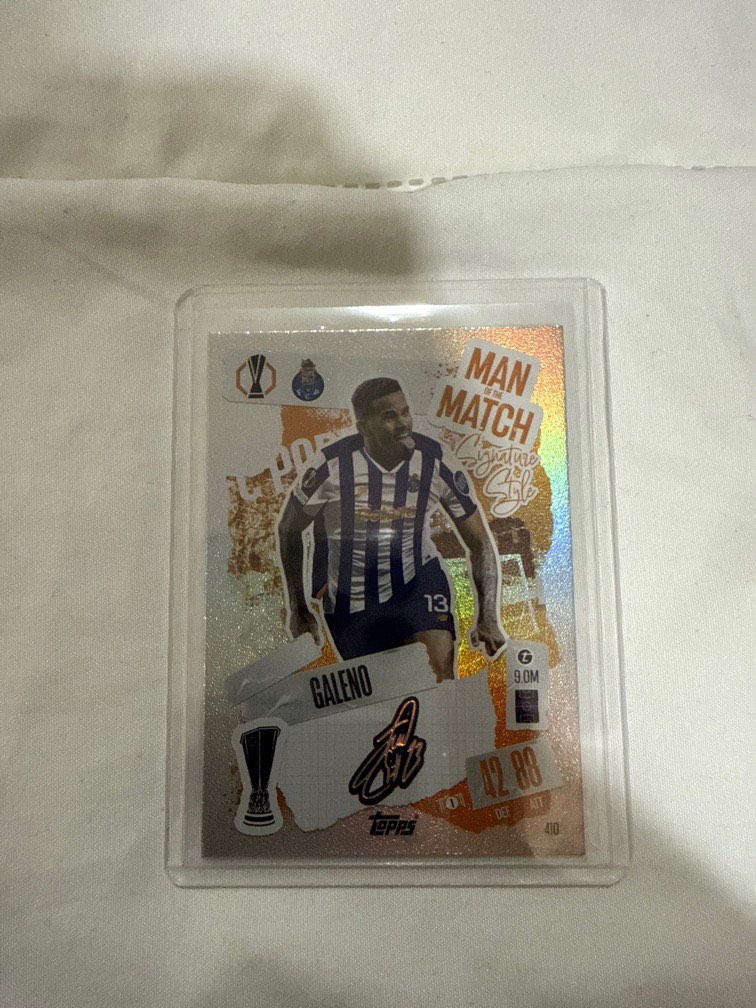 Match attax 24/25 Man Of The Match Galeno signature style, Hobbies ...