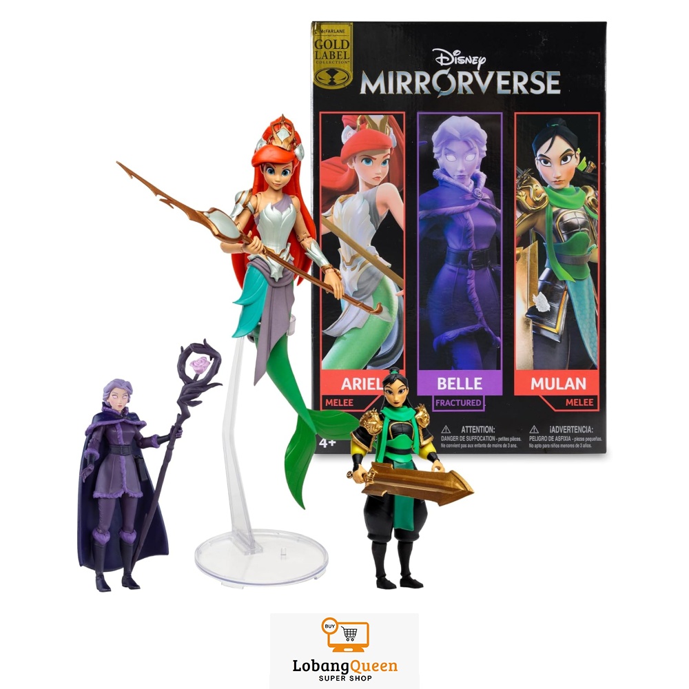 McFarlane Toys - Disney Mirrorverse Mulan 5in Belle (Fractured) 5in and ...