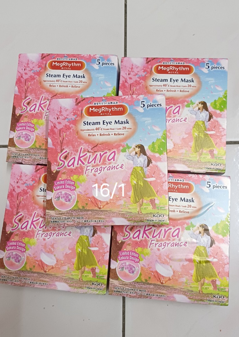 Meg Rhythm Steam Eye Mask (Sakura Limited Edition), Beauty & Personal ...