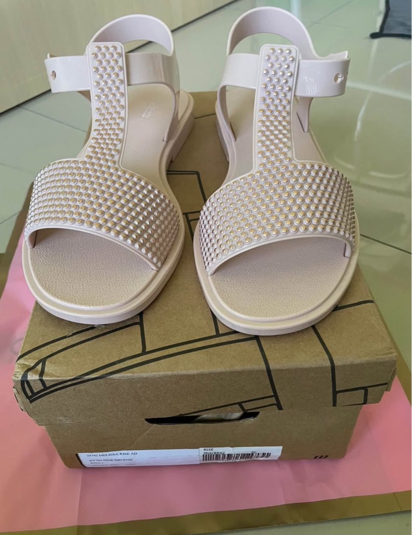 Melissa Rise Ad Pink/Bronze, Women's Fashion, Footwear, Flats & Sandals ...