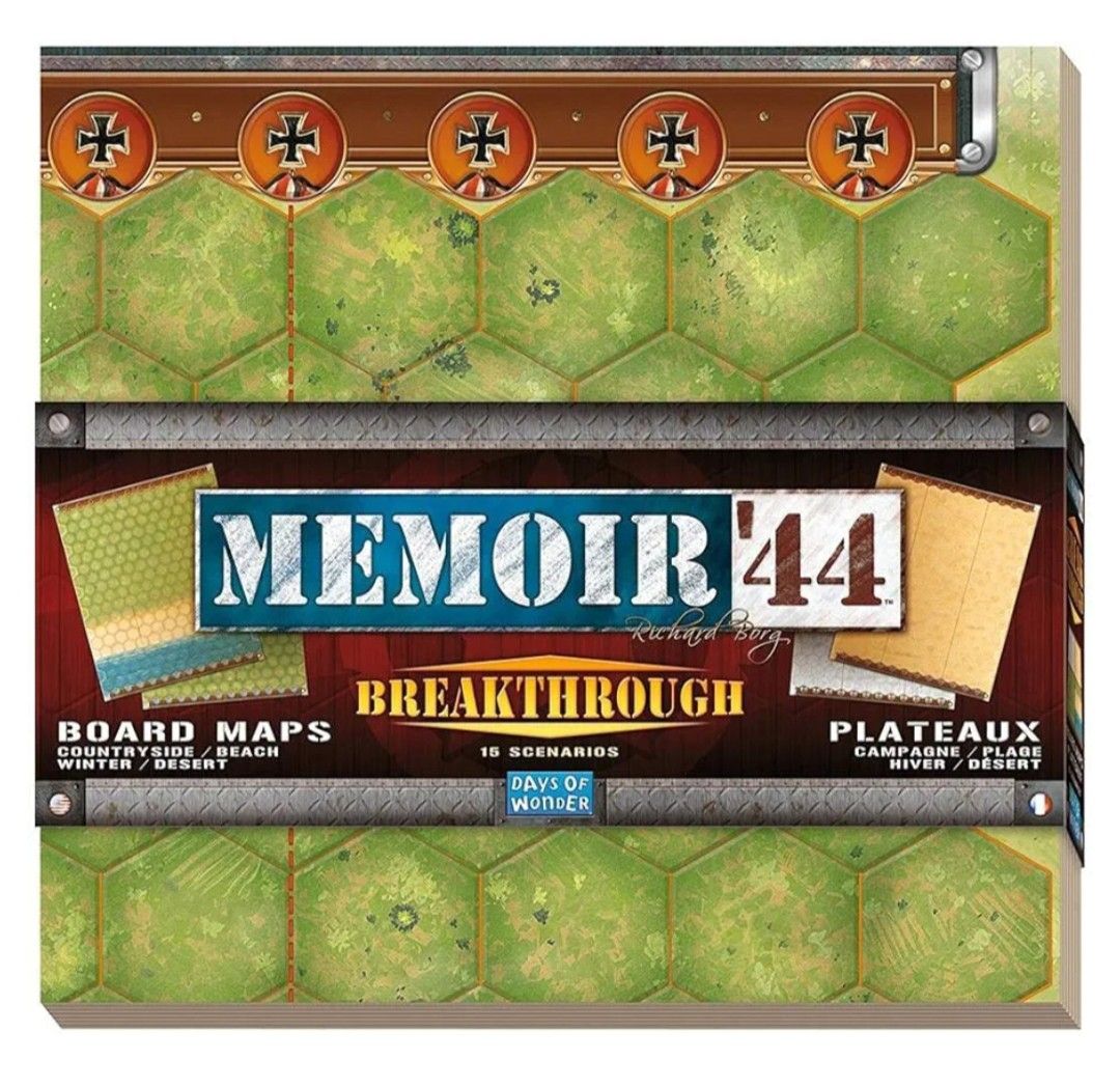 Memoir 44 breakthrough map (world war 2 WW2 board card game), Hobbies ...
