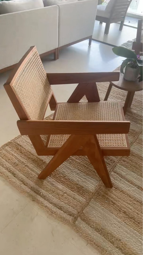 Mid-Century Modern Cane Chair, Furniture & Home Living, Furniture ...