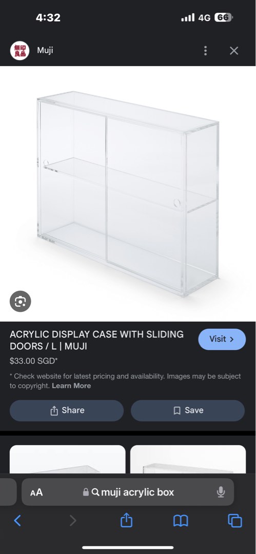 muji acrylic sliding door case L, Furniture & Home Living, Home Decor ...