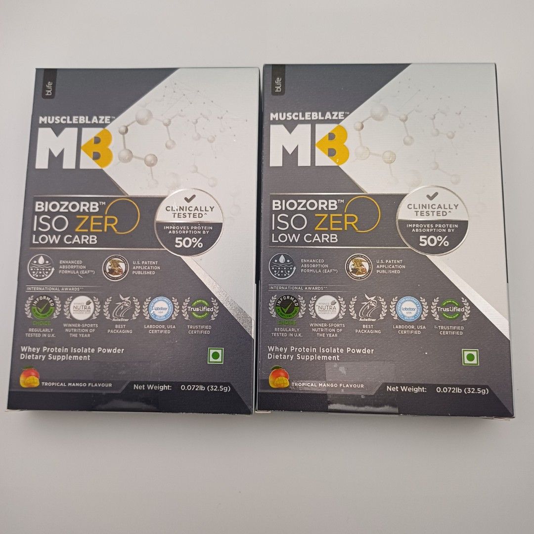 MuscleBlaze Biozorb Iso-Zero Tropical Mango Whey Protein Isolate ...