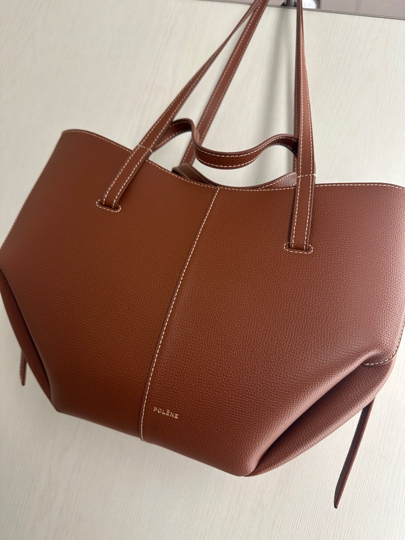 New Authentic Polene Cyme Mini in Auburn/Cognac, Luxury, Bags & Wallets ...