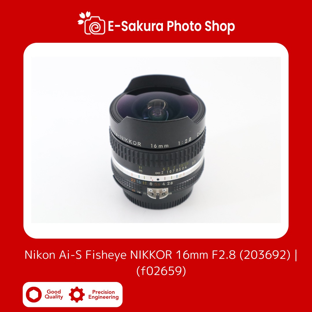 Nikon Ai-S Fisheye NIKKOR 16mm F2.8 (203692) | (f02659), Photography ...